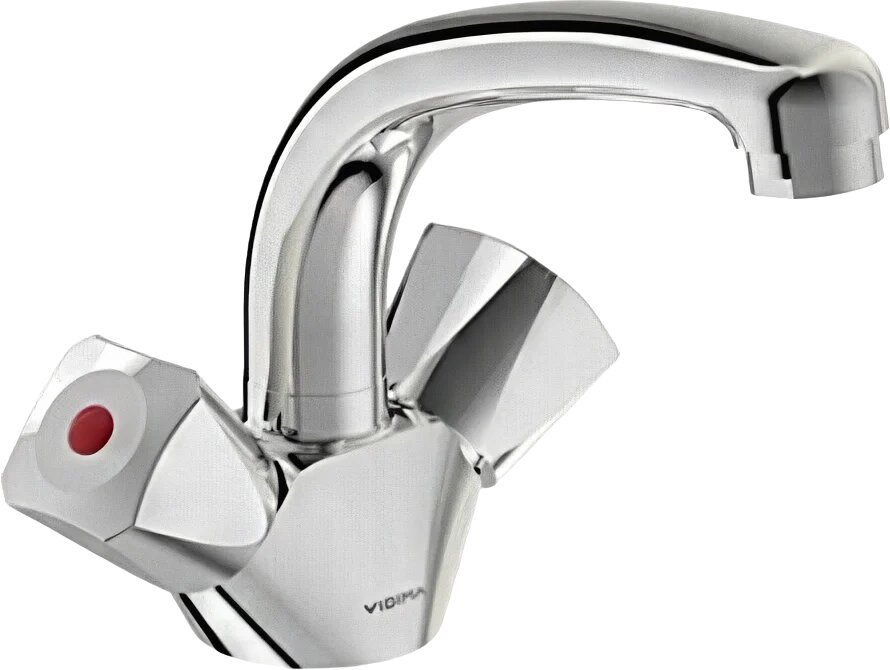 Смеситель для раковины Vidima Практик BA226AA хром, глянцевый, кран для ванной в раковину, из латуни, с поворотным изливом