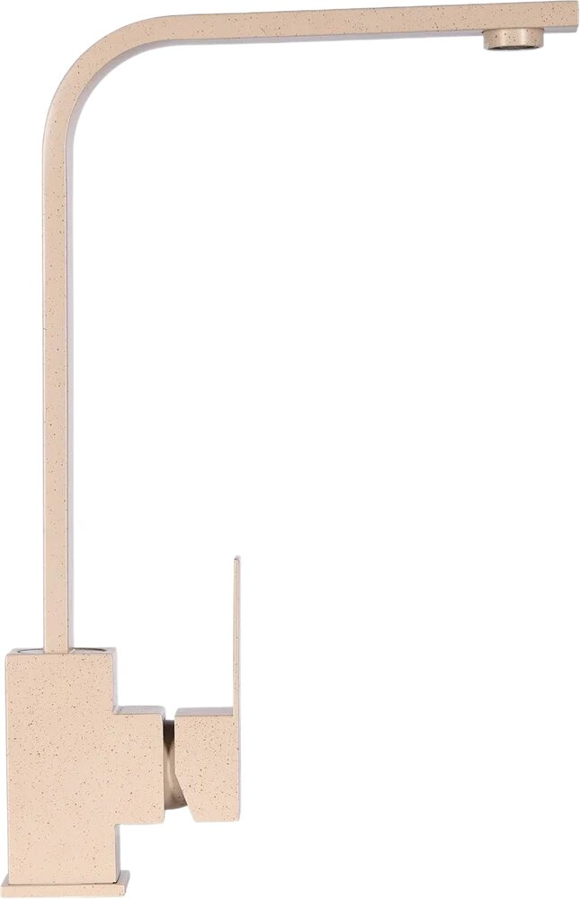 Смеситель для кухни Wisent WP49-098-6-20 с поворотным изливом, бежевый, матовый, однорычажный, нержавеющая сталь, с керамическим картриджем