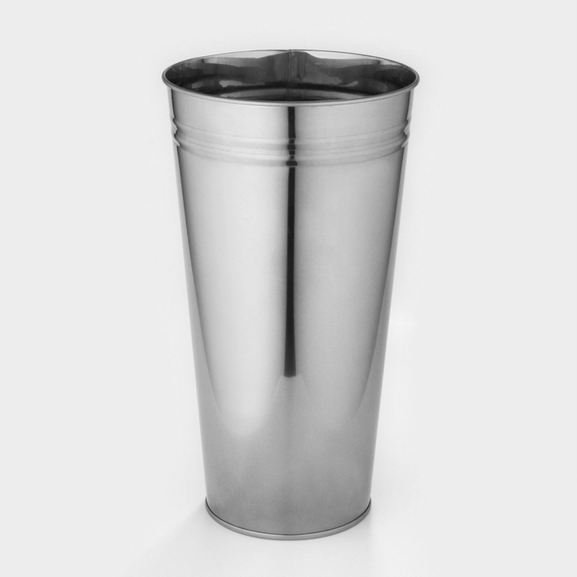 Вазон 9 л, без ручек, высота 39 см, нержавеющая сталь 2499766