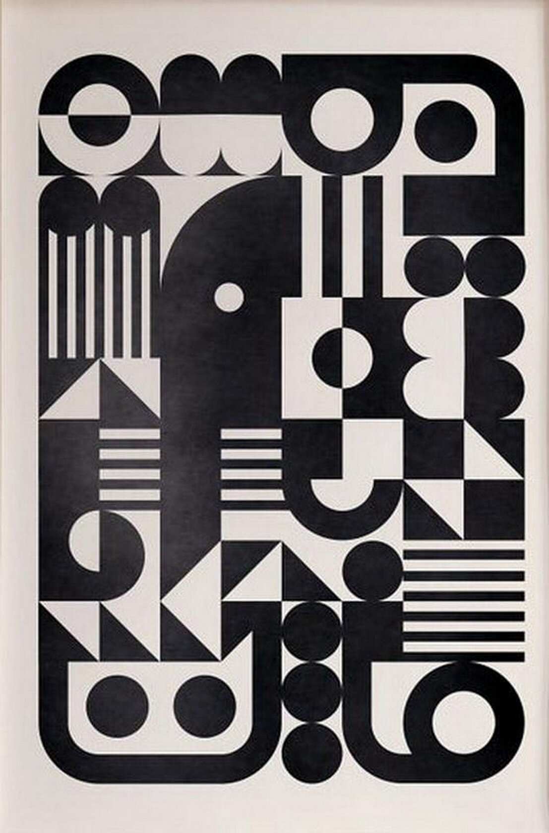 Плакат, постер геометрический конструктивизм на бумаге, размер 21х30см