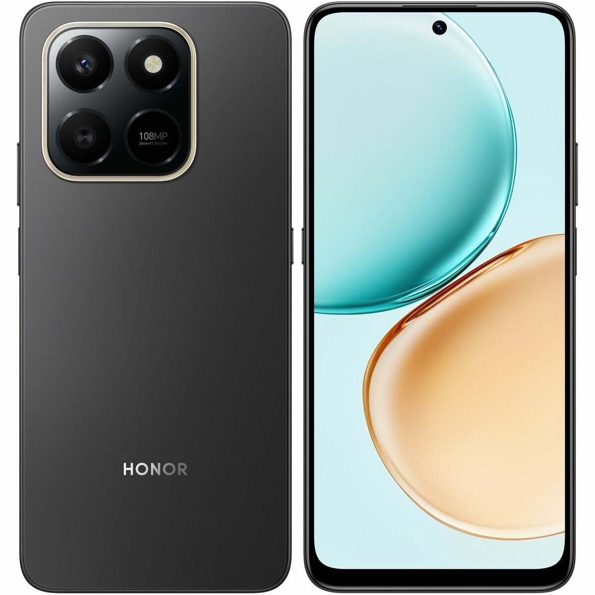 Смартфон HONOR X7d 6GB/128GB, 4G, Dual nano SIM, черный вельвет