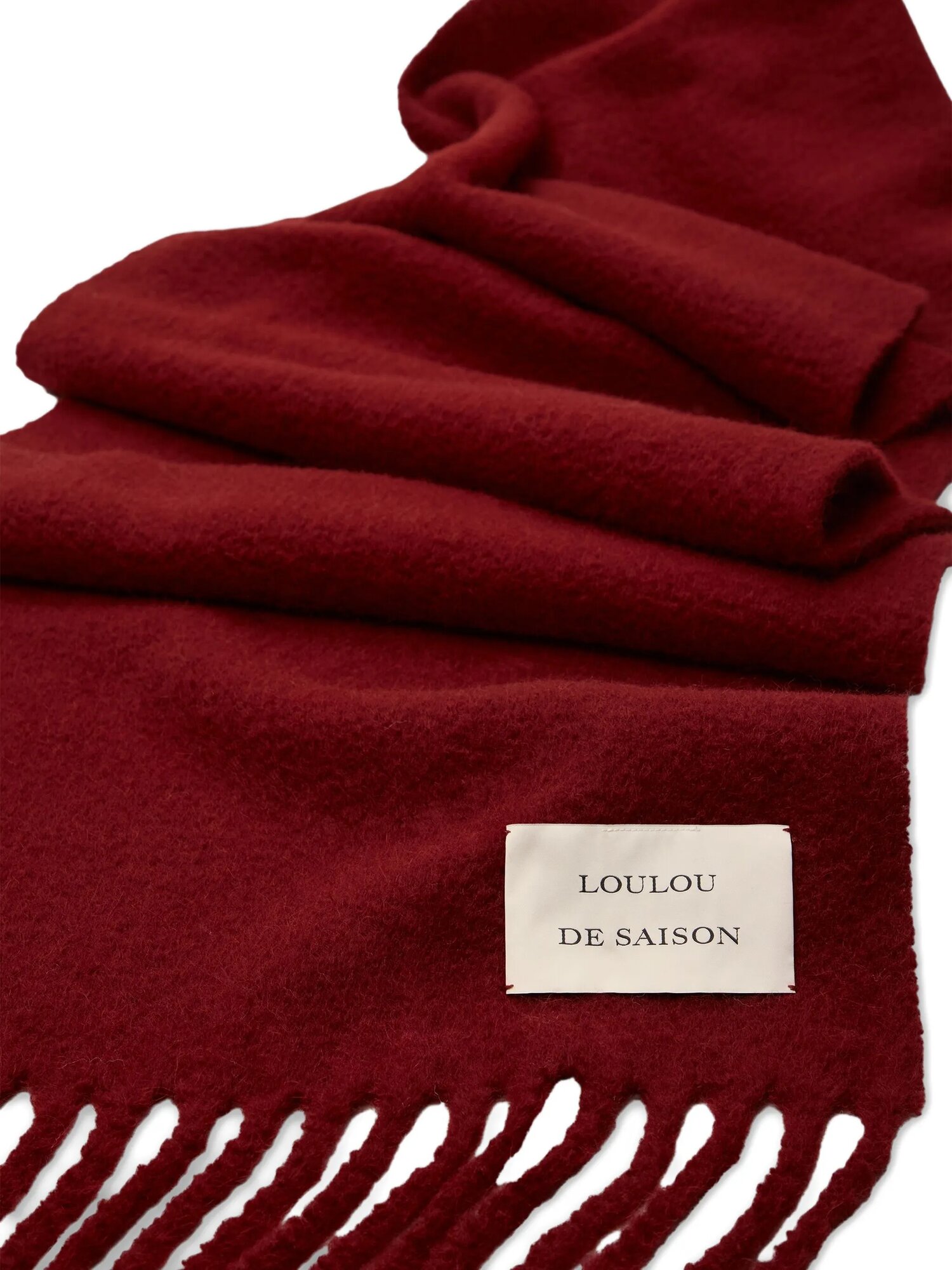 Шарф LouLou Studio Santo fringed-edge scarf для женщин, красный — фото 1