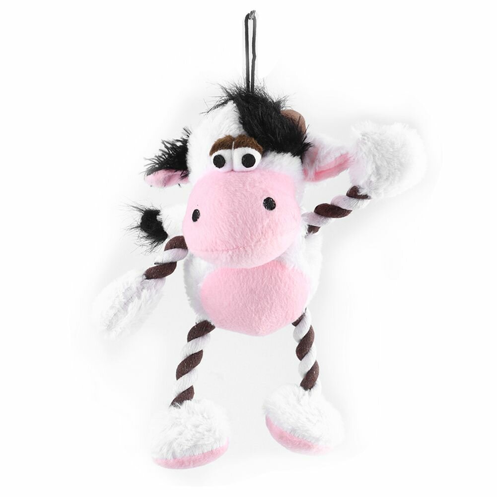 Плюшевая игрушка-корова для чистки зубов собак