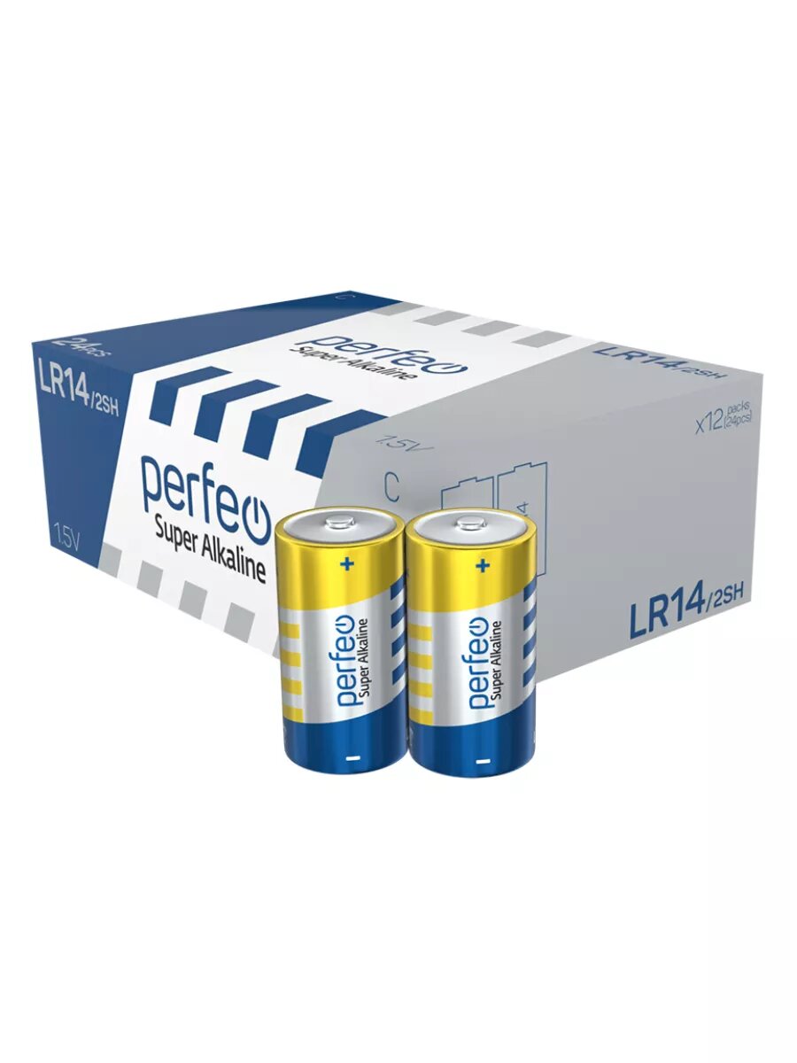 Батарейки LR14 C алкалиновые щелочные 24шт (12x2) 1.5V, коробка