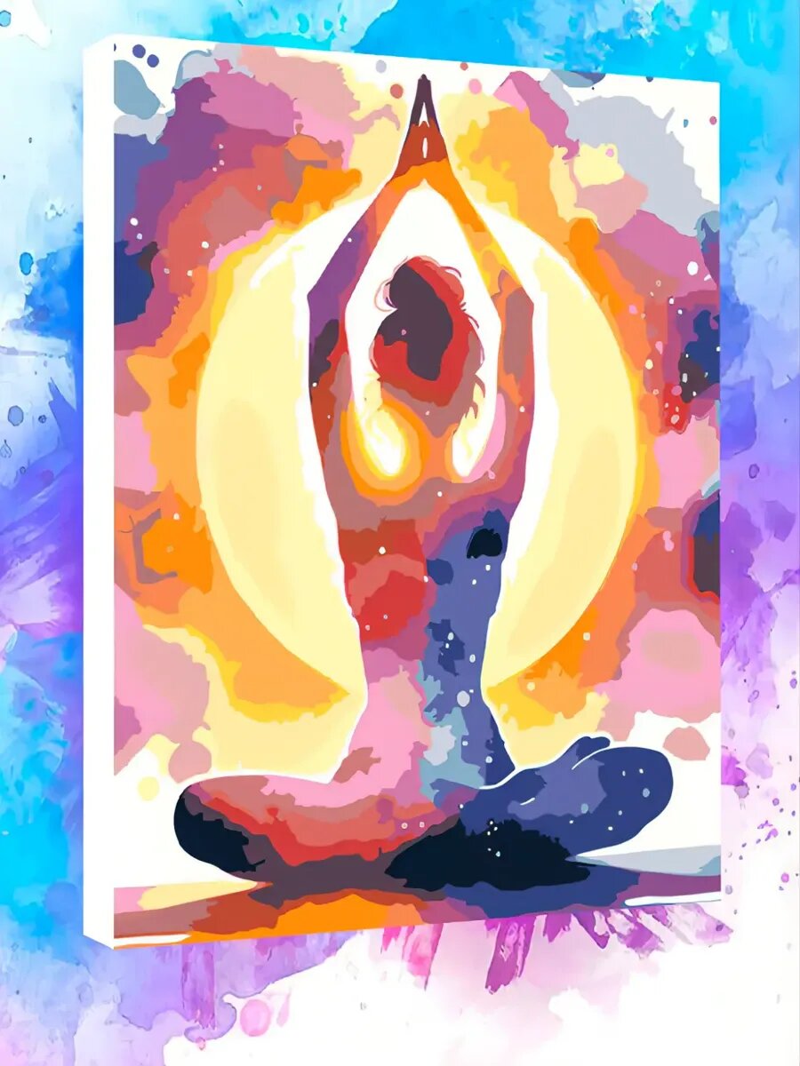 Картина по номерам Медитация Йога_Чакры