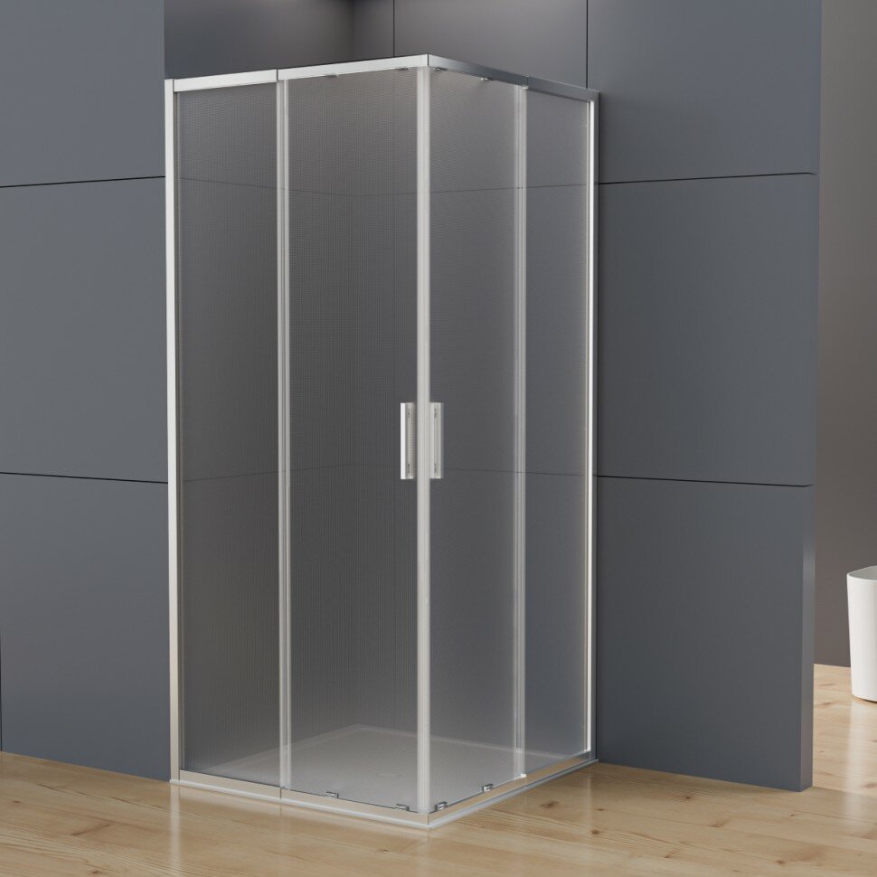 Душевой Уголок Rapid-n Vss-3rn1010e10mt, (900-1000)x(900-1000), Хром, Стекло Текстурное