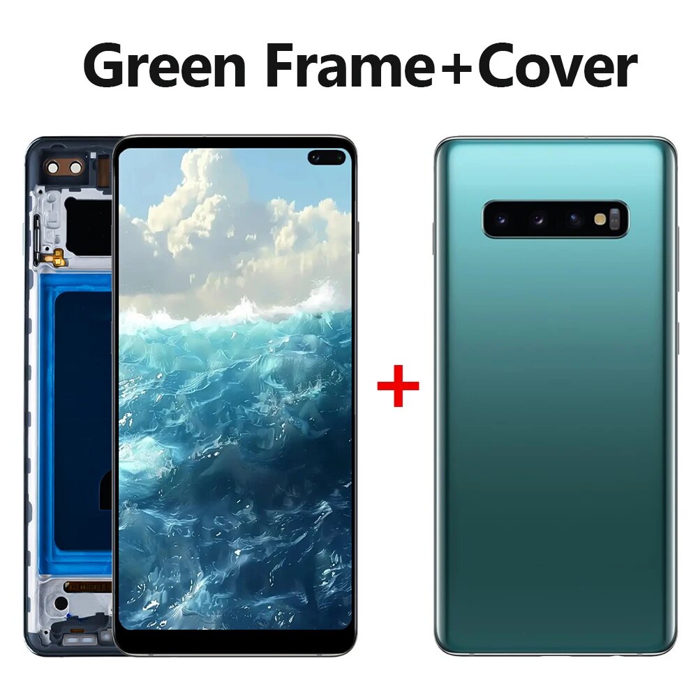 Экран TFT для Samsung S10 Plus S10+ G975 G975F ЖК-дисплей Цифровой сенсорный экран с Green Kit