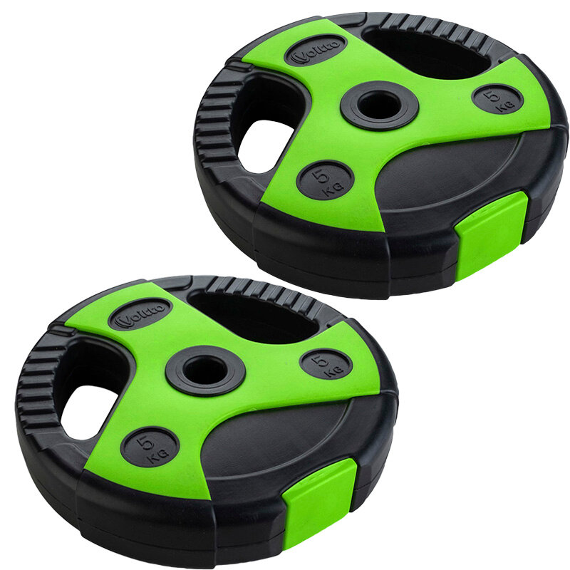 Набор пластиковых дисков с 2-мя хватами Voitto V-103 5 кг (2 шт) - d26