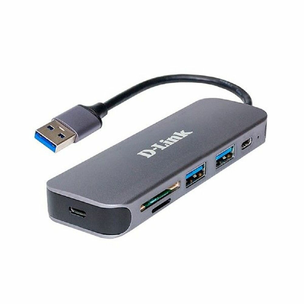 USB-Концентратор D-Link DUB-1325/A2A, 2xUSB 3.0, 1xUSB-C, слот SD/microSD