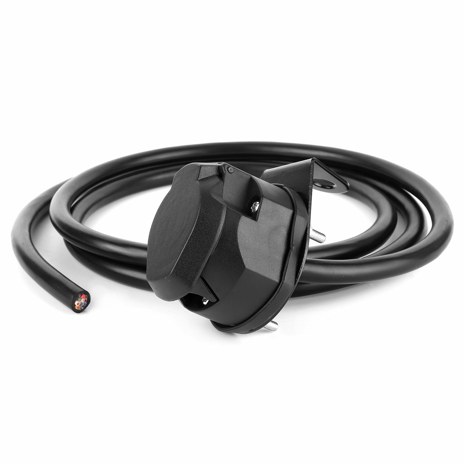 13-контактная розетка для прицепа, адаптер с кабелем 2 м, для подключения фонарей