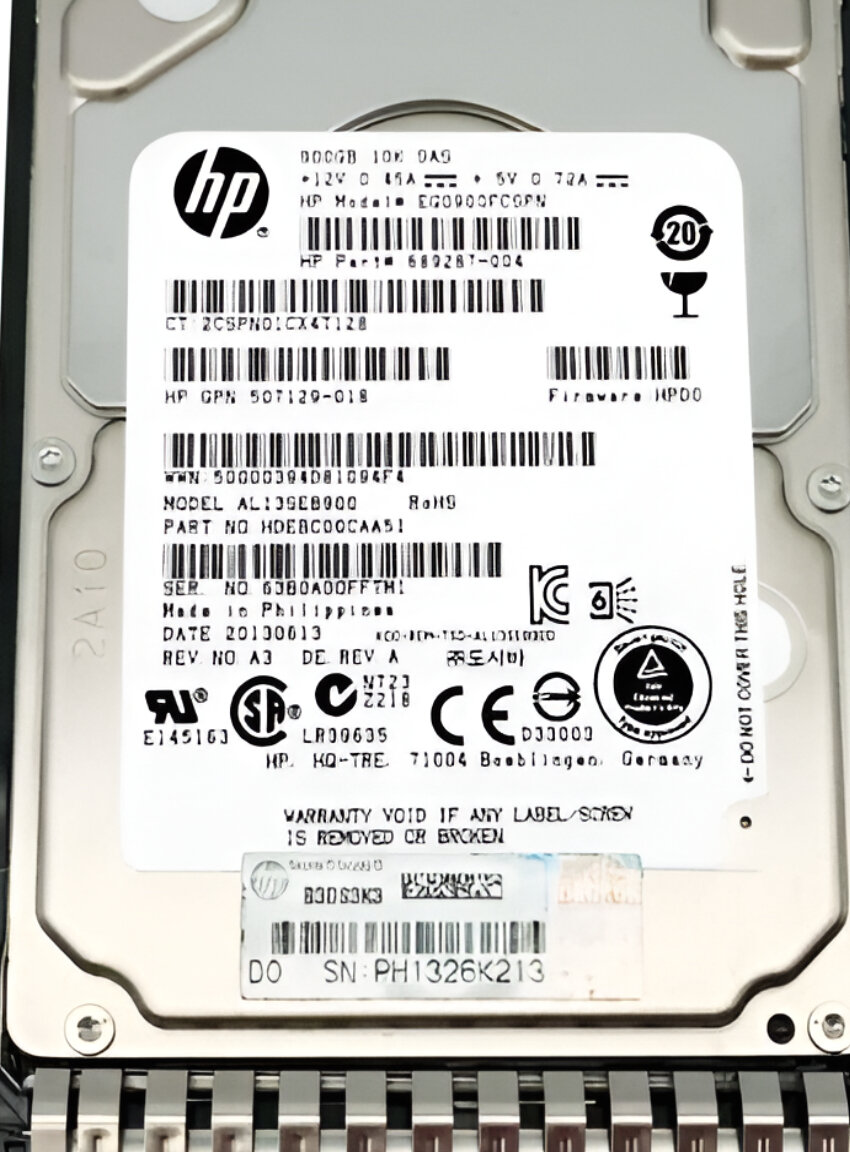 Жесткий диск HDD 2.5" 900Gb, SAS, HP, 10000rpm (EG0900FCSPN), (689287-004), (507129-018)
