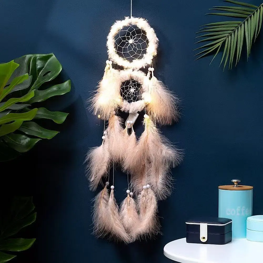 Ловец снов большой с подсветкой Ловец снов, украшения для дома