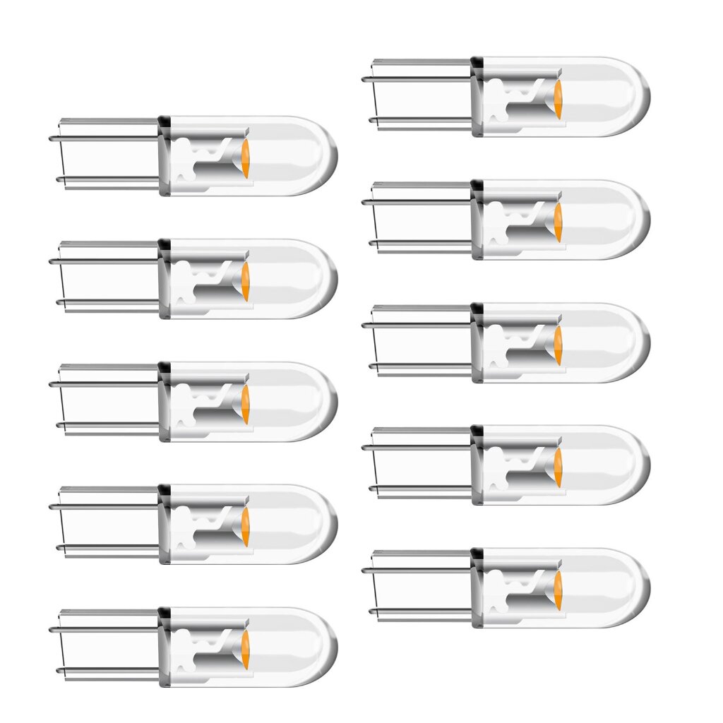 Упаковка из 10 светодиодных ламп Приборной панели T5, Энергоэффективных и долговечных светодиодных Ламп Приборной панели для освещения салона автомобиля