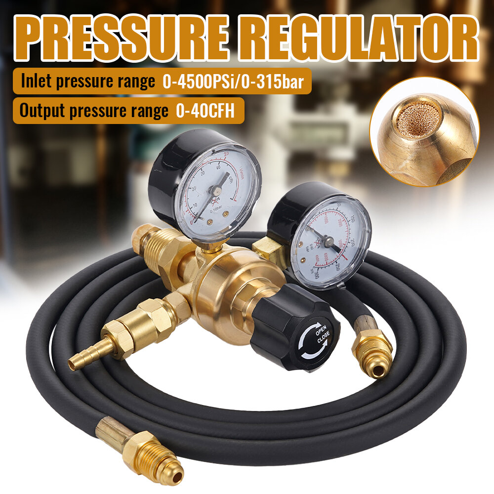 Редуктор азота 0-600 PSI CGA580, регулятор баллона 1/4", усиленная рукоятка, клапан сброса