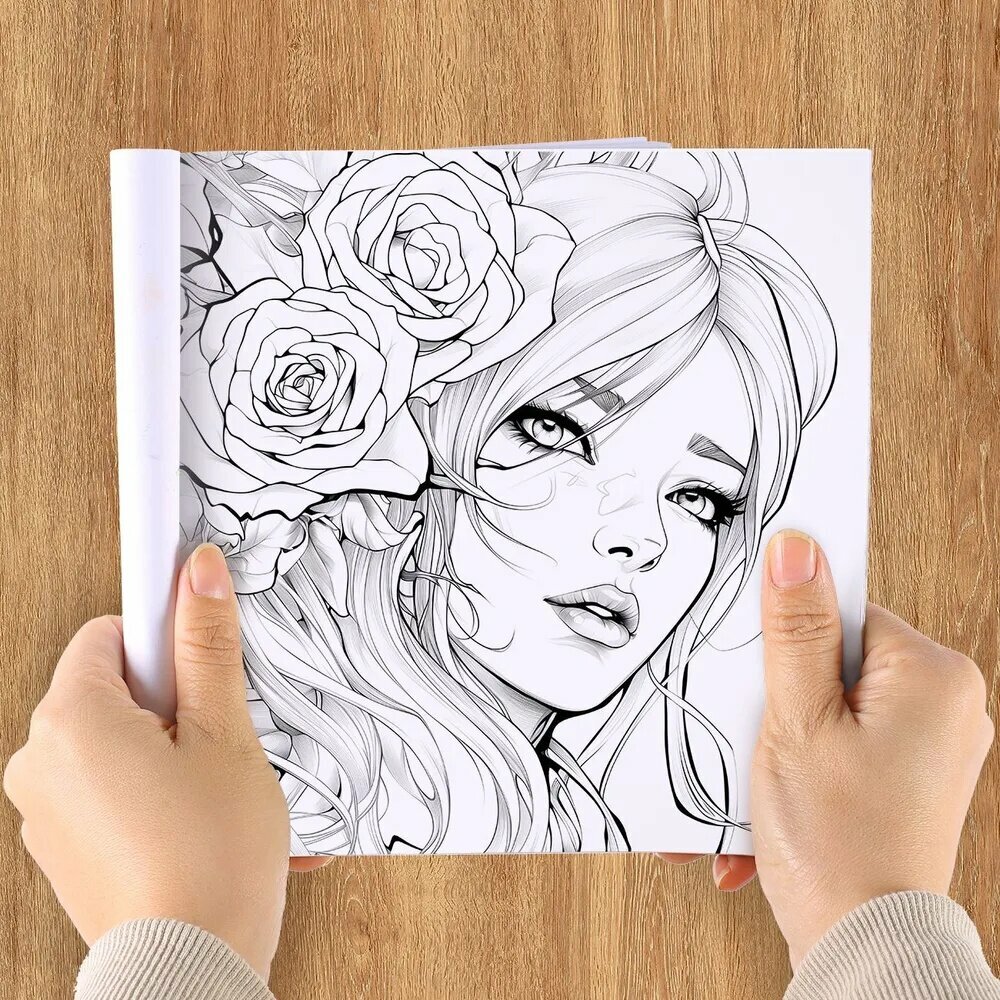 Книжка-раскраска цветочная фея, Альбом для рисования эльфы, высокое качество Книга каракулей 30 см*21 см, подходит для раскрашивания как взрослыми, так и детьми