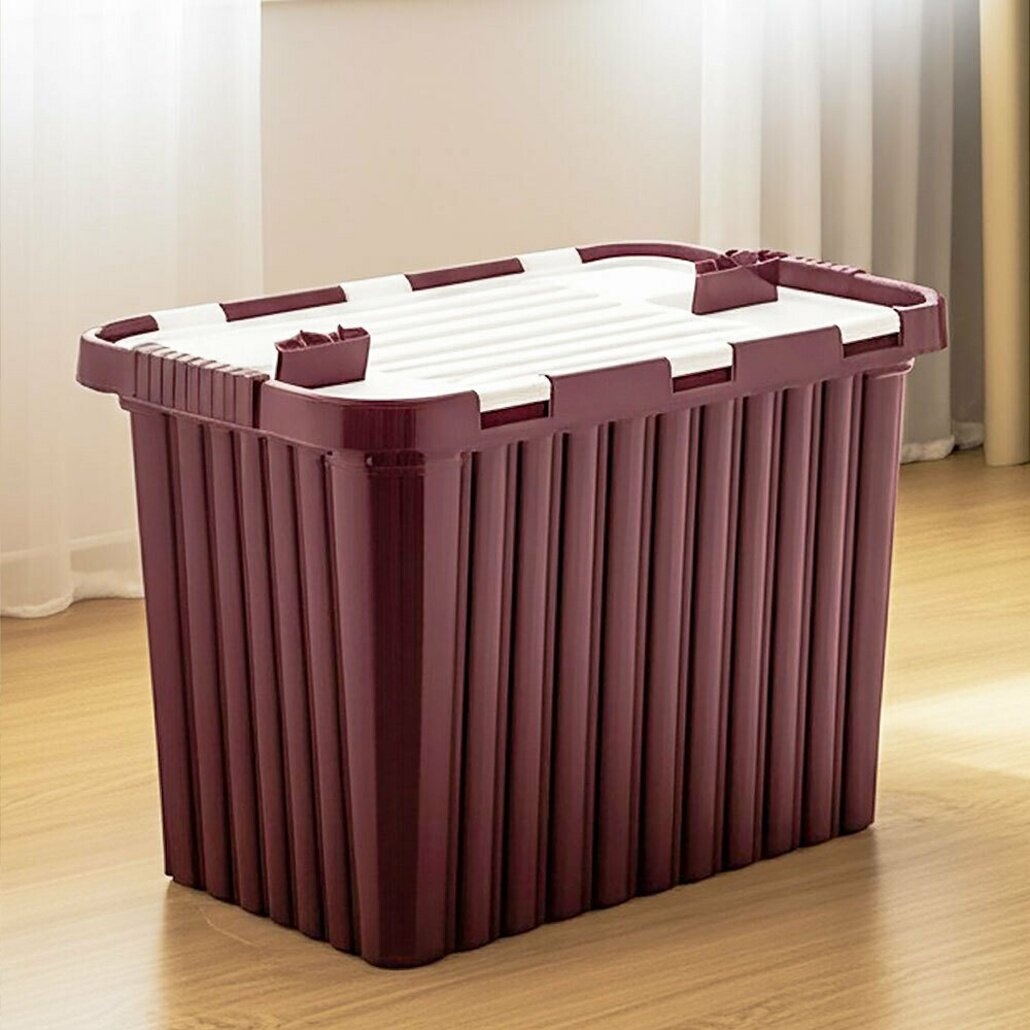 Ящик для хранения "Сплит" 16л, пластик, цвета в ассортименте, со створками и надежными защёлками