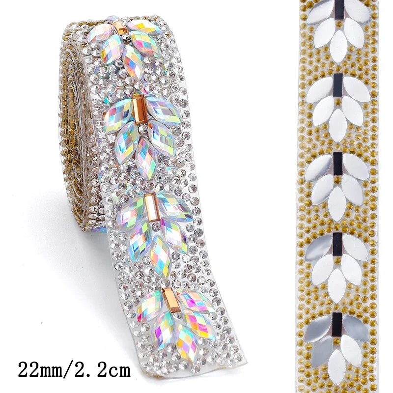 Лента декоративная стразами 22mm Ducrystal
