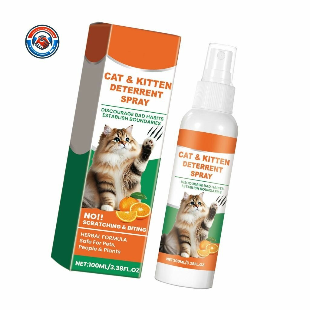 Спрей от царапин кошек для мебели с натуральными травами, безопасный антицарапинный репеллент для диванов и когтей, 100 мл