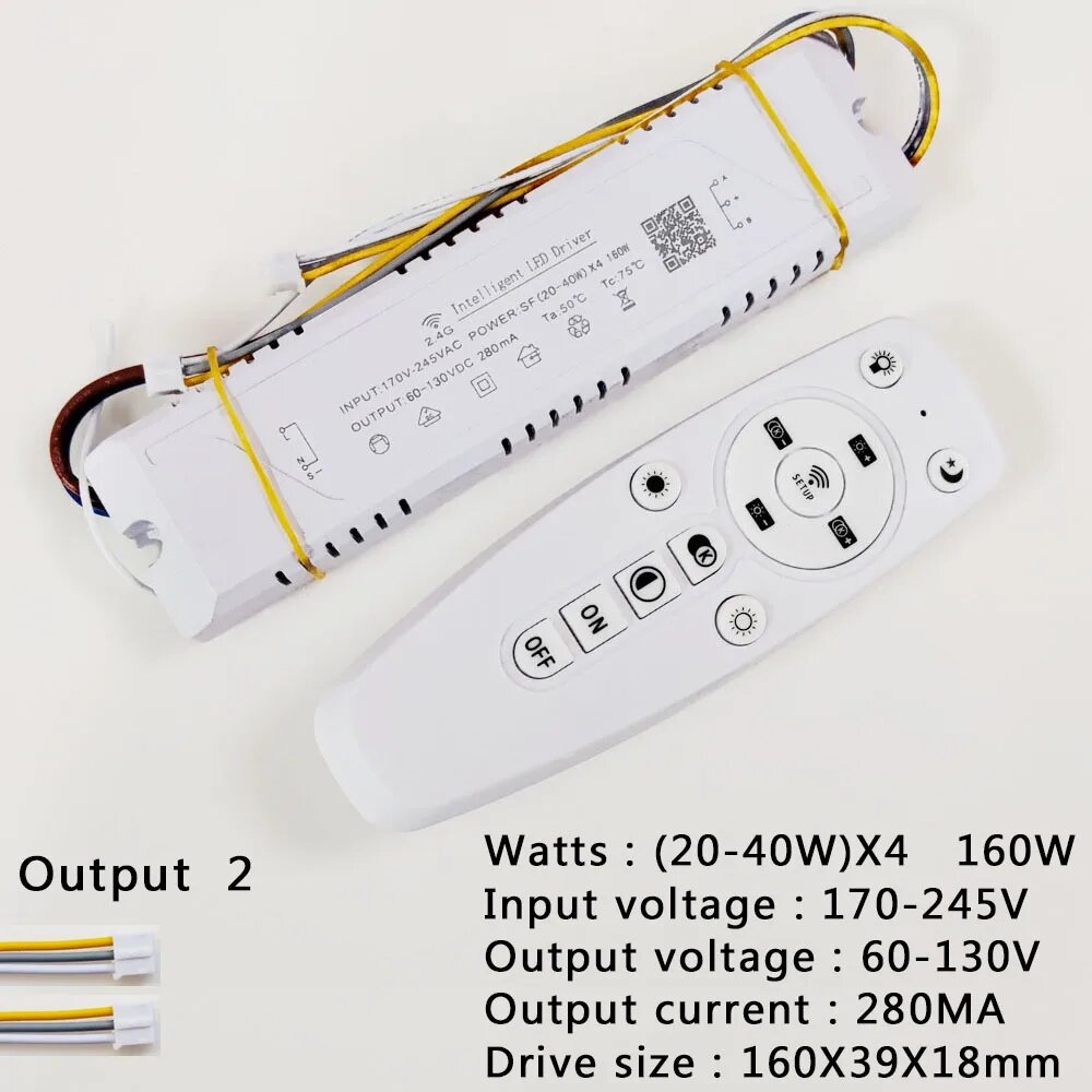 Интеллектуальный светодиодный трансформатор 12-360 Вт (20-40W)X4 160W