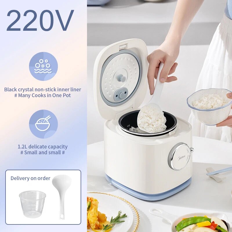 Рисоварка, бытовая мини-рисоварка маленькой емкости для приготовления риса в маленьком общежитии на 1-2 человека, рисоварка в классическом стиле, AU, Белый