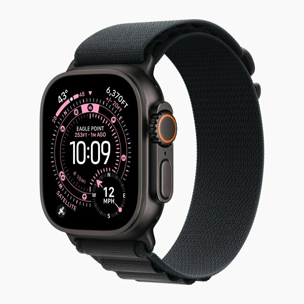 Умные часы Apple Watch Ultra 3 (2025) 49mm, Black Titanium Case, Black Alpine Loop, S