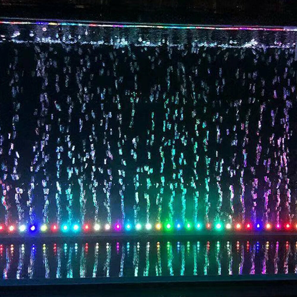 Светодиодный воздушный пузырьковый светильник для аквариума, подводный погружной светильник для аквариума, меняющий цвет, измерение кислорода для освещения аквариума, 52cm, вилка ЕС