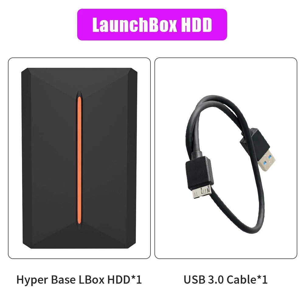 Launchbox 500Г портативная игровая консоль с 3760 играми, LaunchBox 500GB HDD