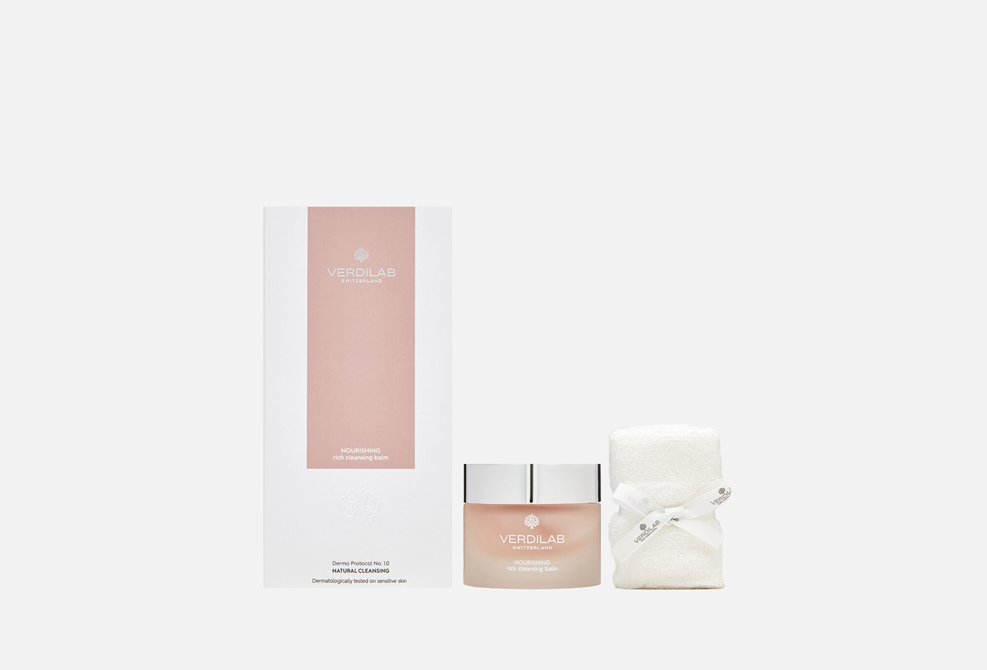 Набор: очищающий бальзам и полотенце VERDILAB NOURISHING rich cleansing balm 50 мл