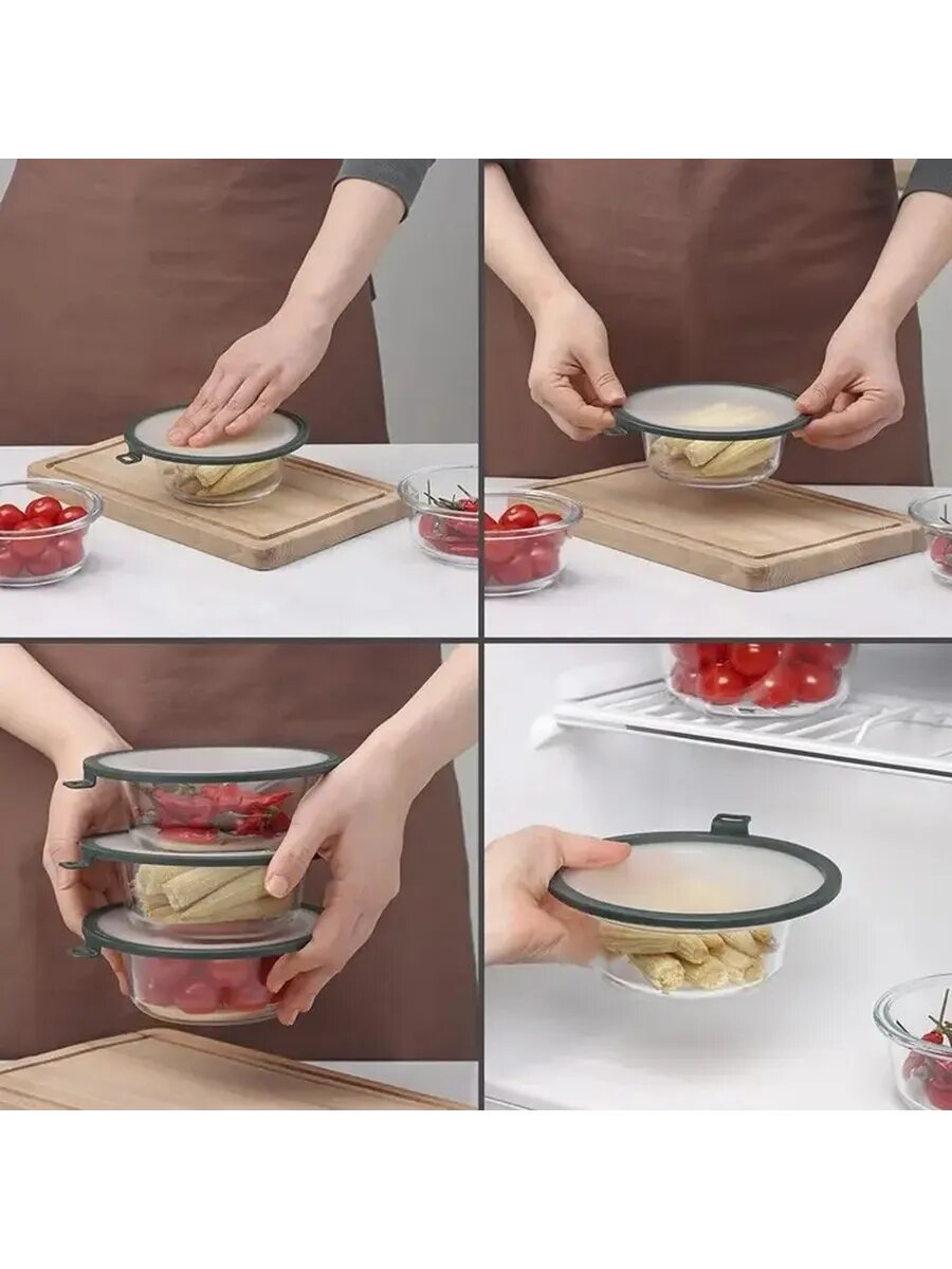 Многоразовая вакуумная крышка для посуды