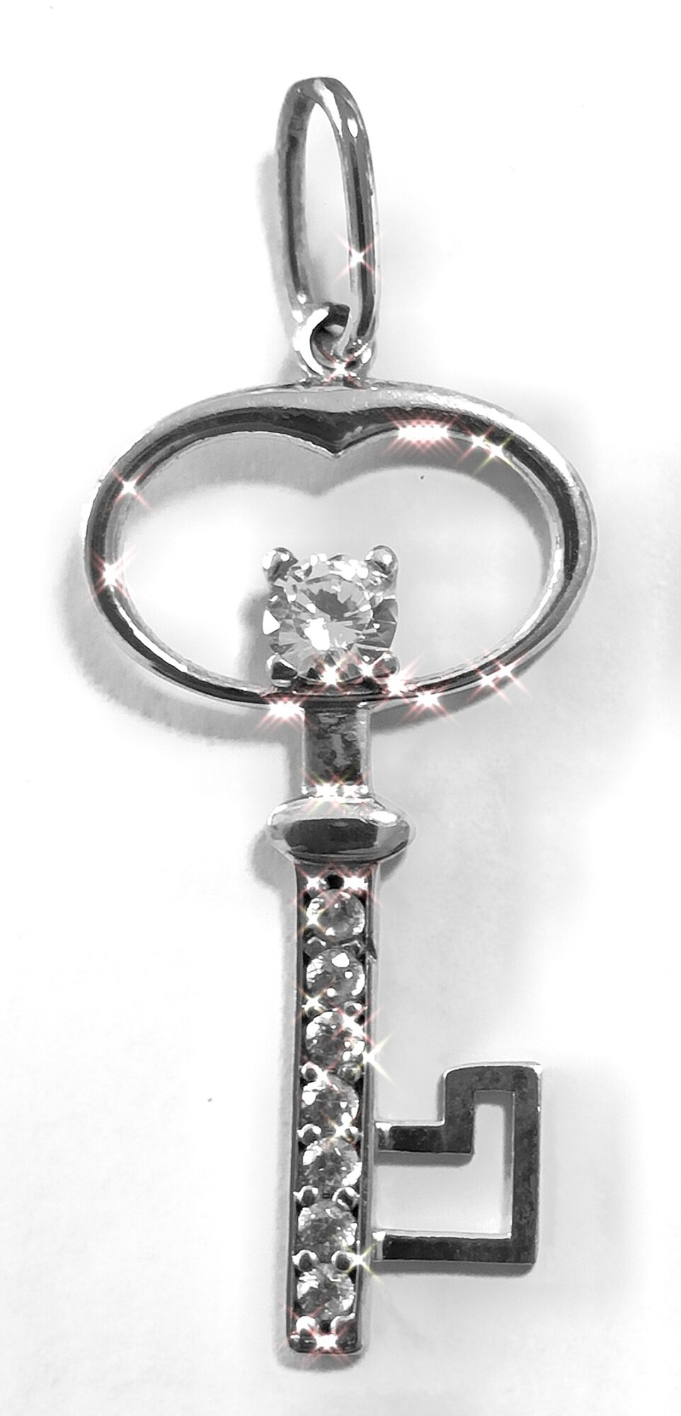 Подвеска Эстерелла, серебро, 925 проба, родирование, фианит