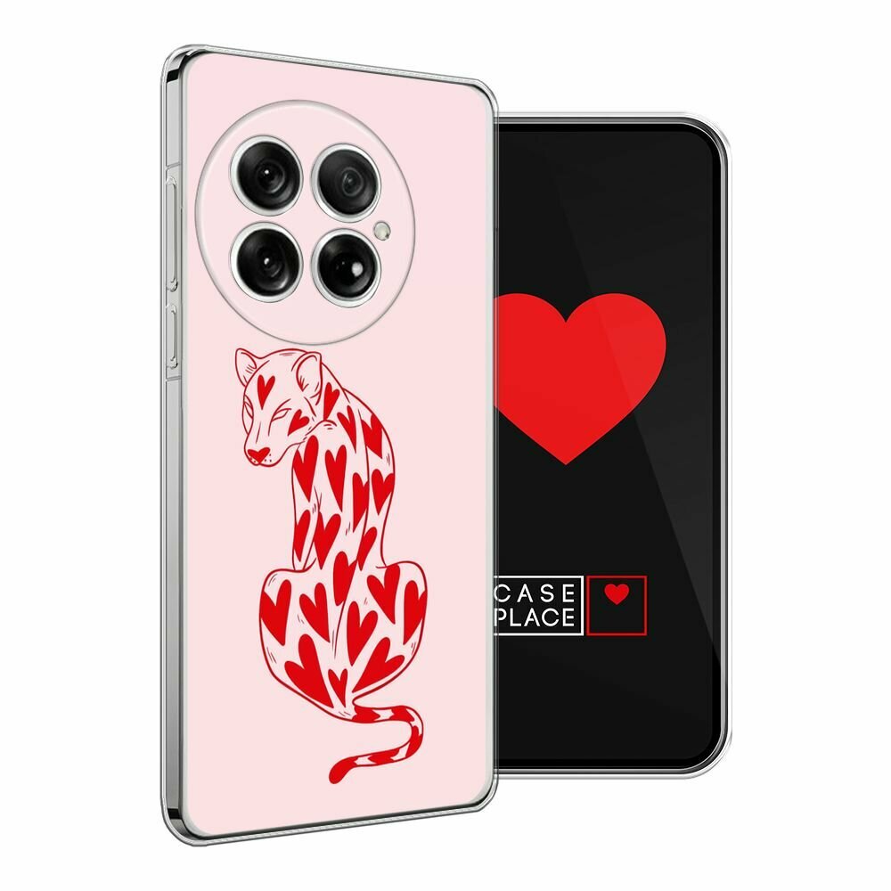Чехол на OnePlus 13 / Ван Плас 13 с принтом "Heart panther 1 - 14 февраля" — фото 1