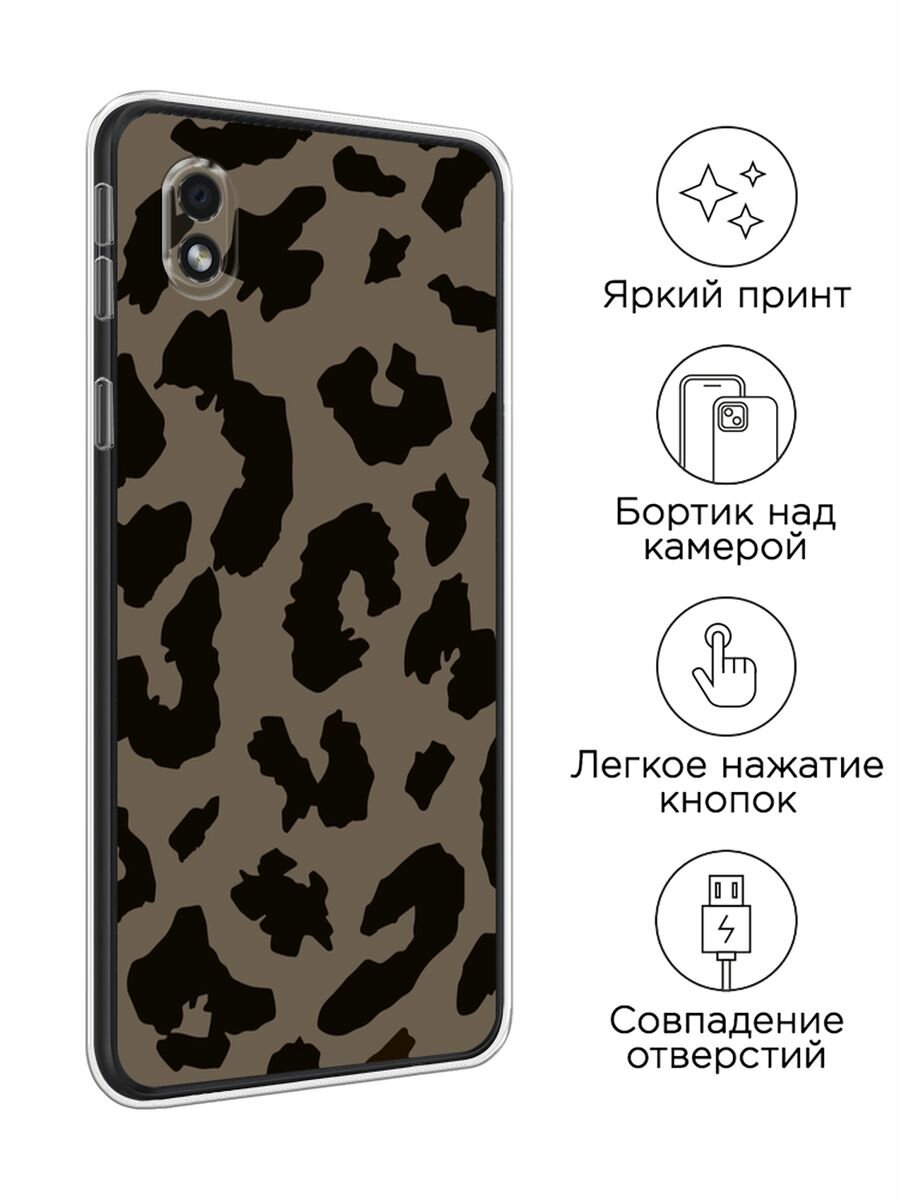 Чехол на Samsung Galaxy A01 Core / Самсунг Галакси А01 Core с принтом "Леопардовые пятна паттерн 1" — фото 1