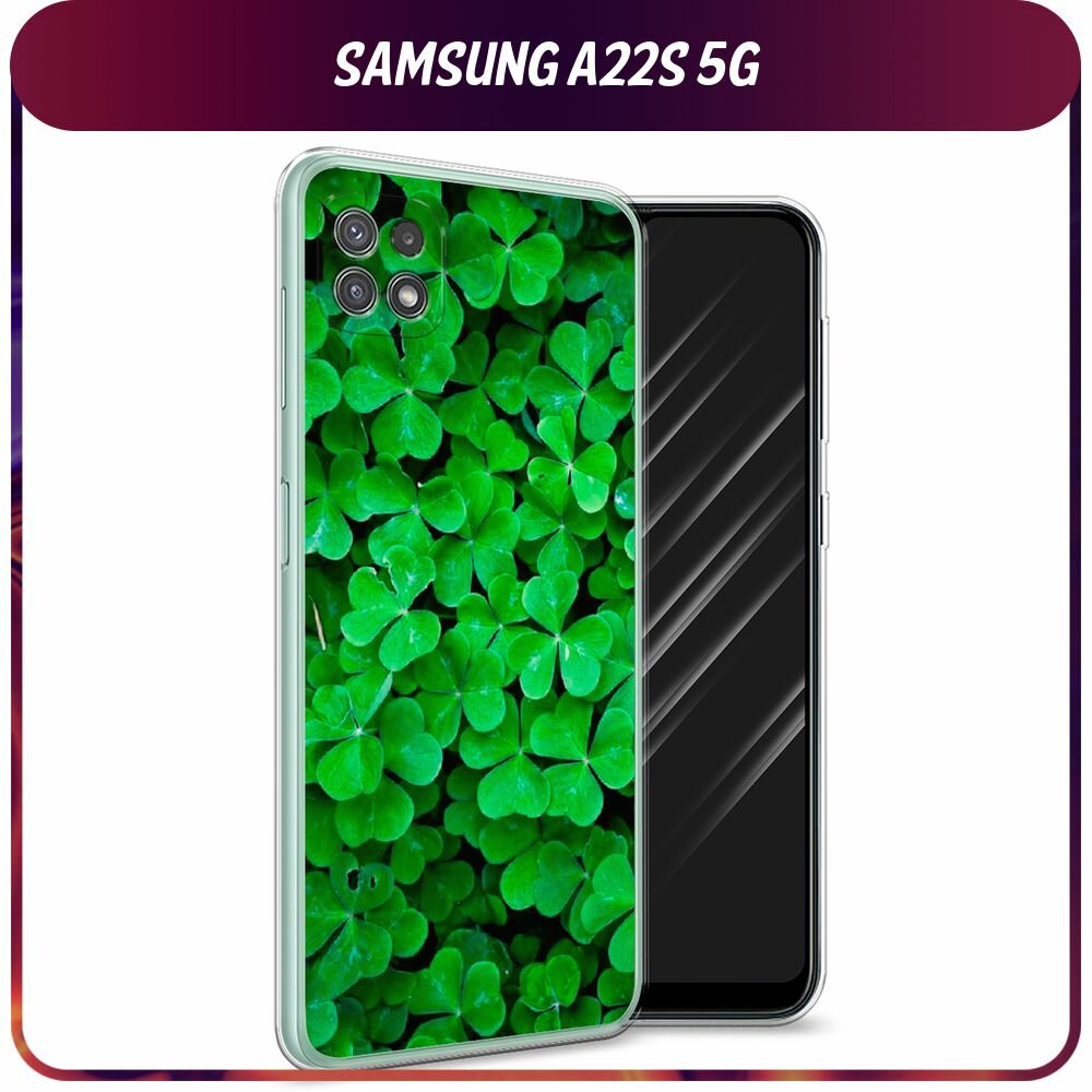 Чехол на Samsung Galaxy A22s 5G / Самсунг Галакси А22s 5G с принтом "Клевер"