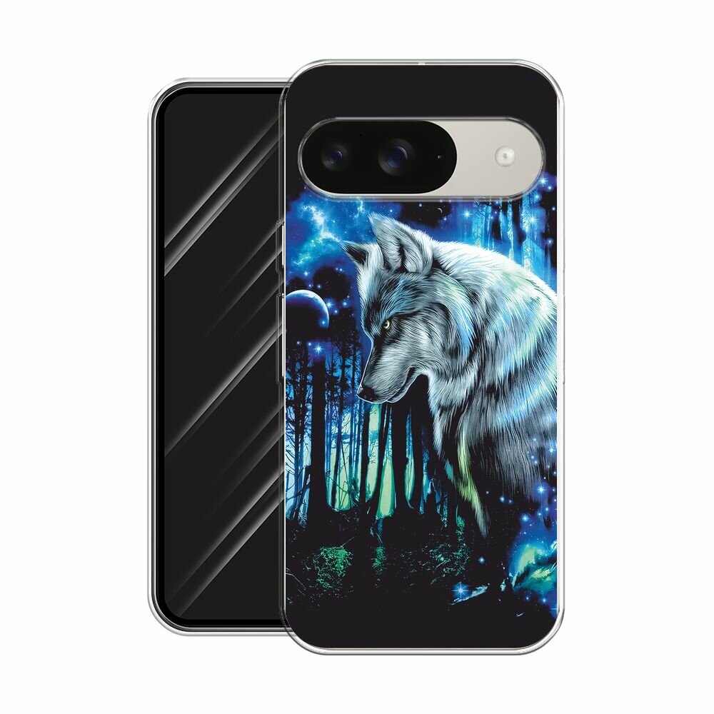 Чехол на Google Pixel 9 / Гугл Пиксель 9 с принтом "Сказочный волк" — фото 1
