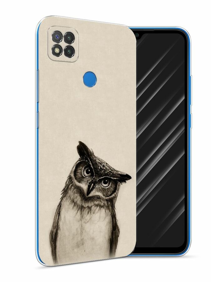 Силиконовый чехол на Xiaomi Redmi 9C / Сяоми Редми 9C с принтом "Сова"