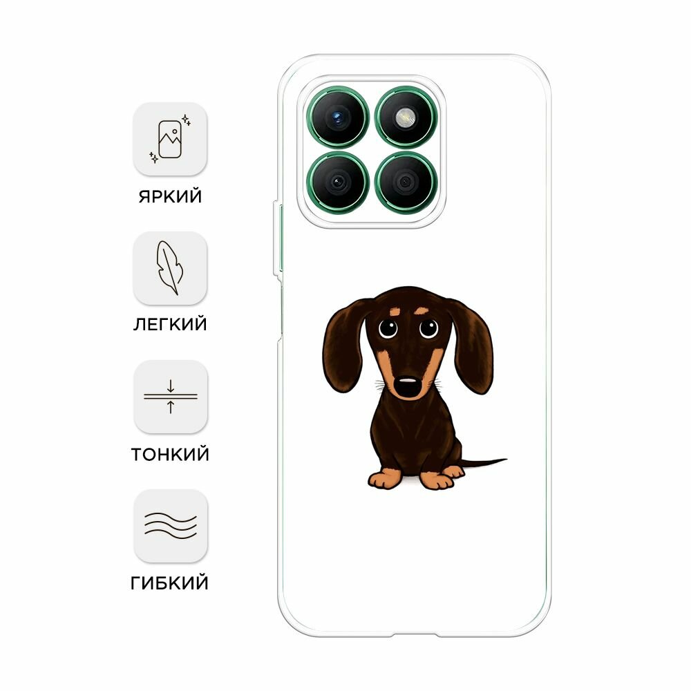 Силиконовый чехол на Honor X8B / Хонор X8B с принтом Маленькая такса — фото 1