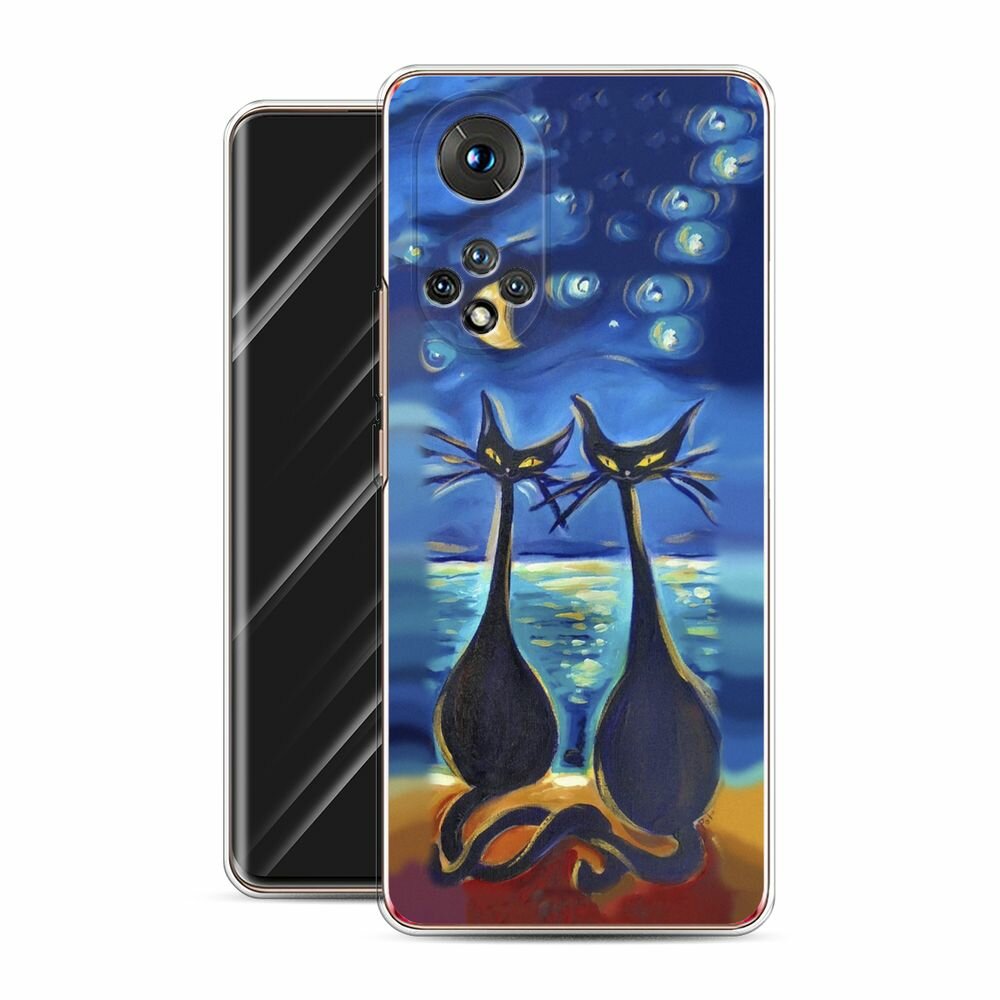Чехол на Honor 50/Huawei Nova 9 / Хонор 50/Хуавей Нова 9 с принтом "Влюбленные котики 7" — фото 1