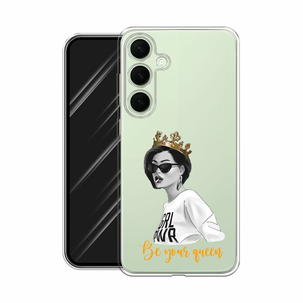 Чехол на Samsung Galaxy S25 Plus / Самсунг S25 Плюс с принтом Be your Queen, прозрачный — фото 1