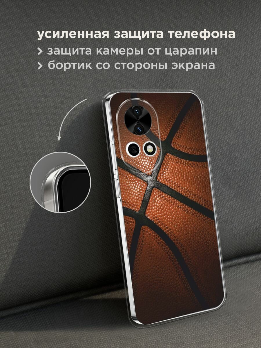 Чехол на Huawei Nova 12/Nova13 / Хуавей Нова 12/Нова 13 с принтом "Баскетбольный мяч" — фото 1