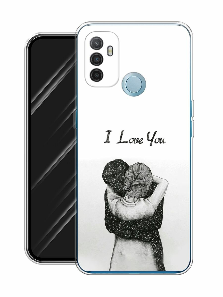 Силиконовый чехол на Oppo A53 / Оппо А53 с принтом I love you 1 — фото 1