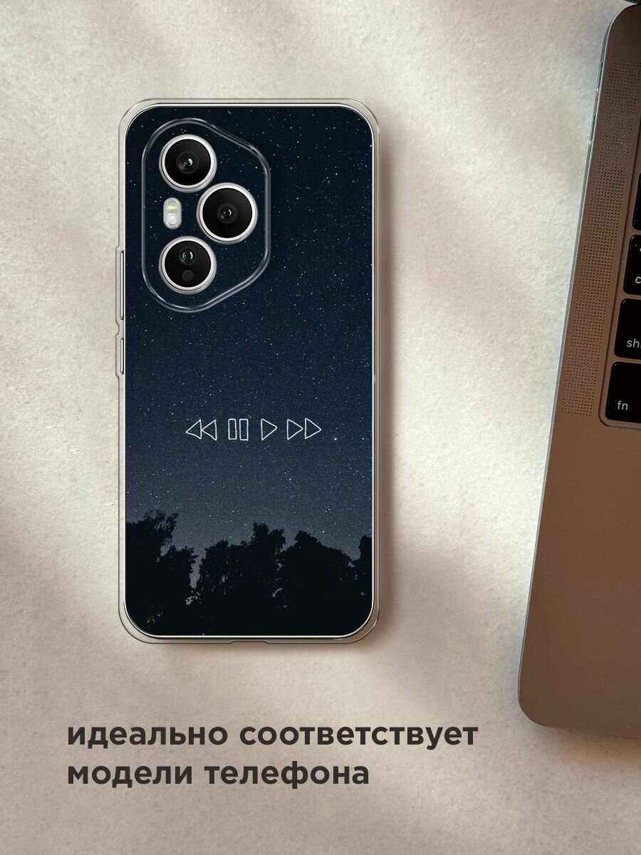 Чехол на Honor 400 Pro / Хонор 400 Про с принтом "Космическая музыка" — фото 1