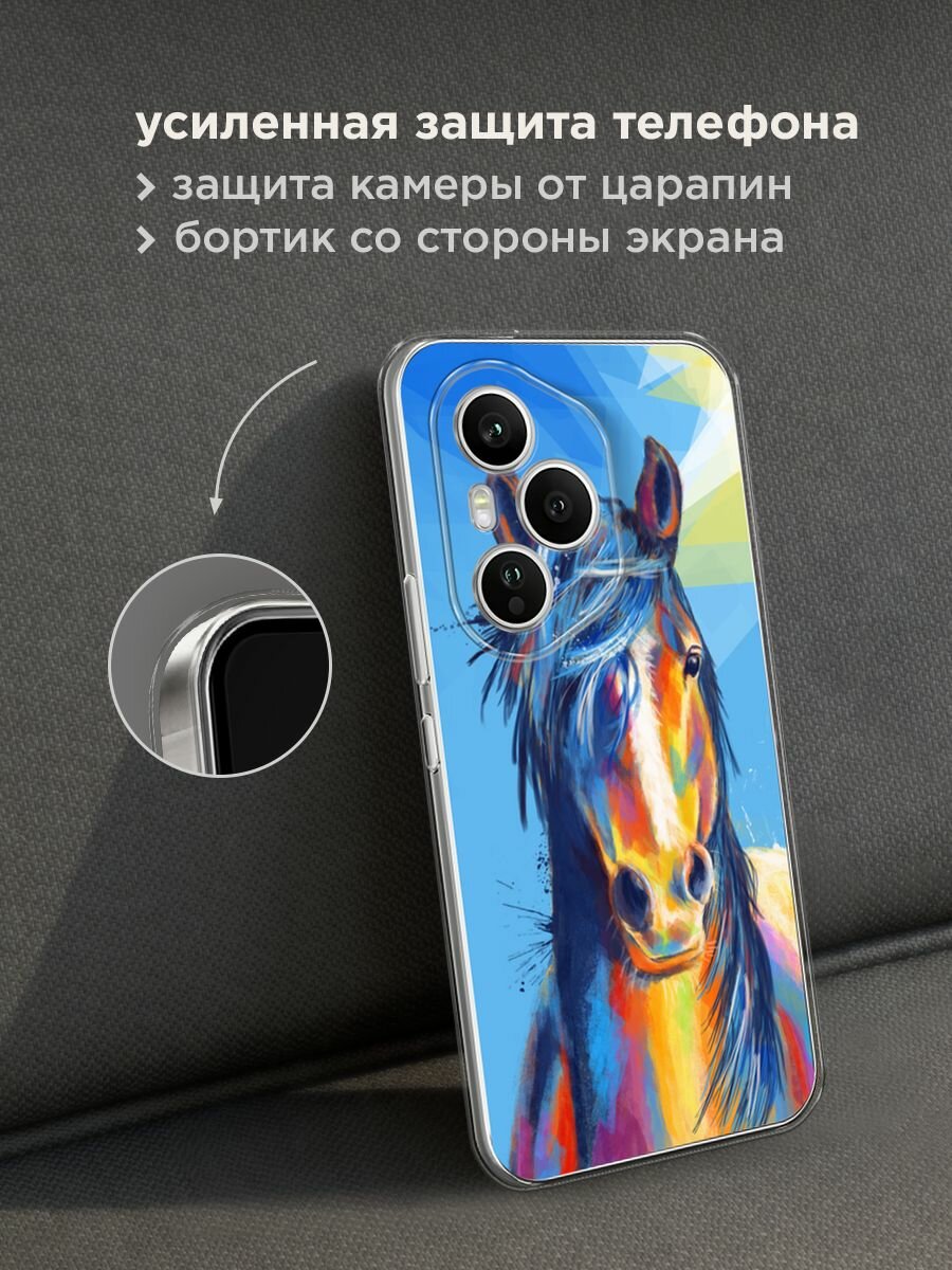 Чехол на Honor 400 Pro / Хонор 400 Про с принтом "Лошадь арт 3" — фото 1