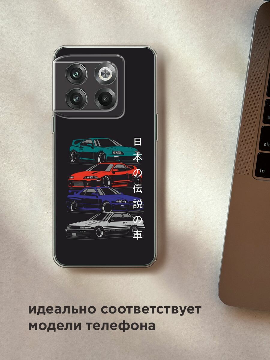 Чехол на OnePlus 10T / Ван плюс 10T с принтом "JDM Legend cars" — фото 1
