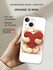 Чехол на Apple iPhone 13 mini / Айфон 13 мини с принтом "Мишка с сердцем 1"