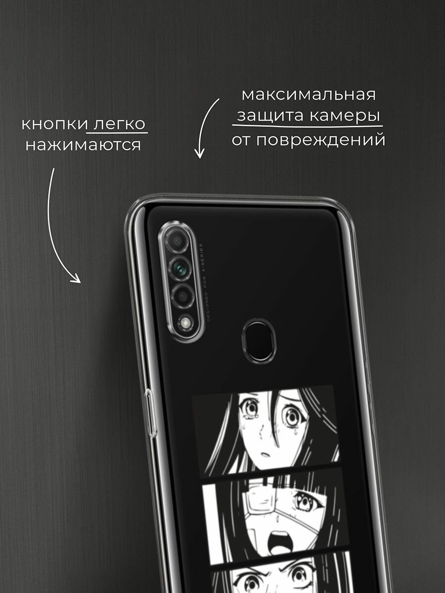 Чехол на Oppo A31 / Оппо А31 с принтом "Tokyo girls", прозрачный — фото 1