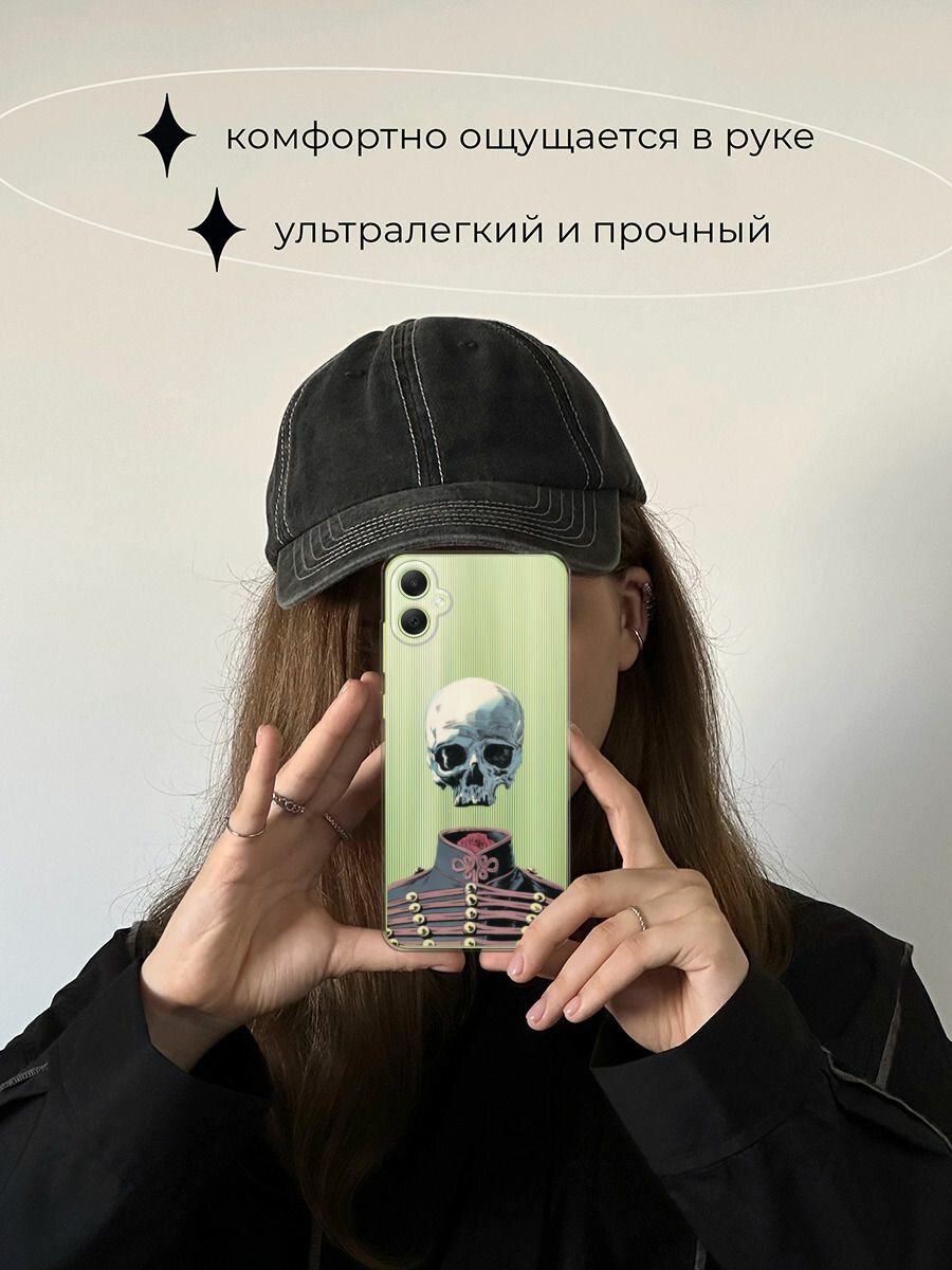 Чехол на Samsung Galaxy A05 / Самсунг Галакси A05 с принтом "Гусар", прозрачный — фото 1