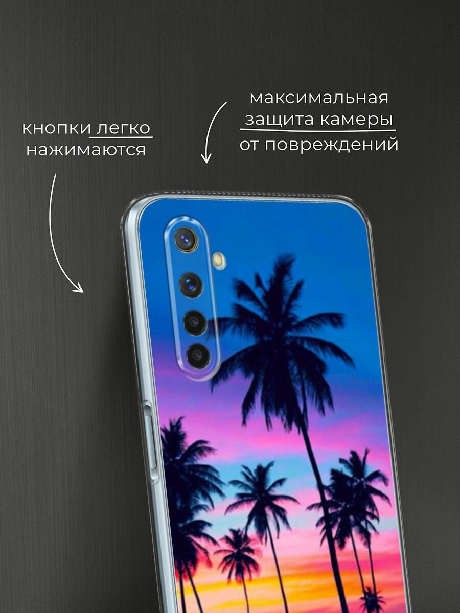 Силиконовый чехол на Realme 6 / Реалми 6 с принтом "Закат 5" — фото 1