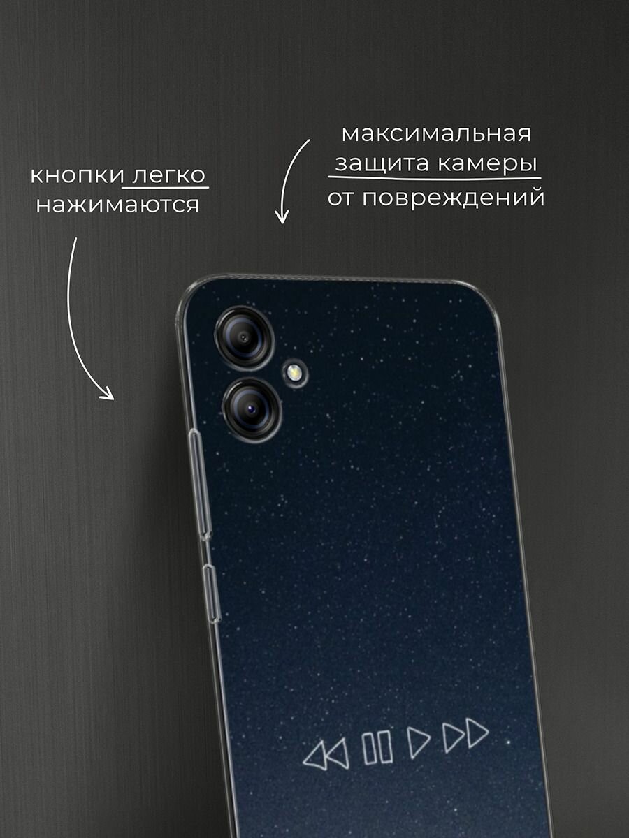 Чехол на Samsung Galaxy A04e / Самсунг A04e с принтом "Космическая музыка" — фото 1