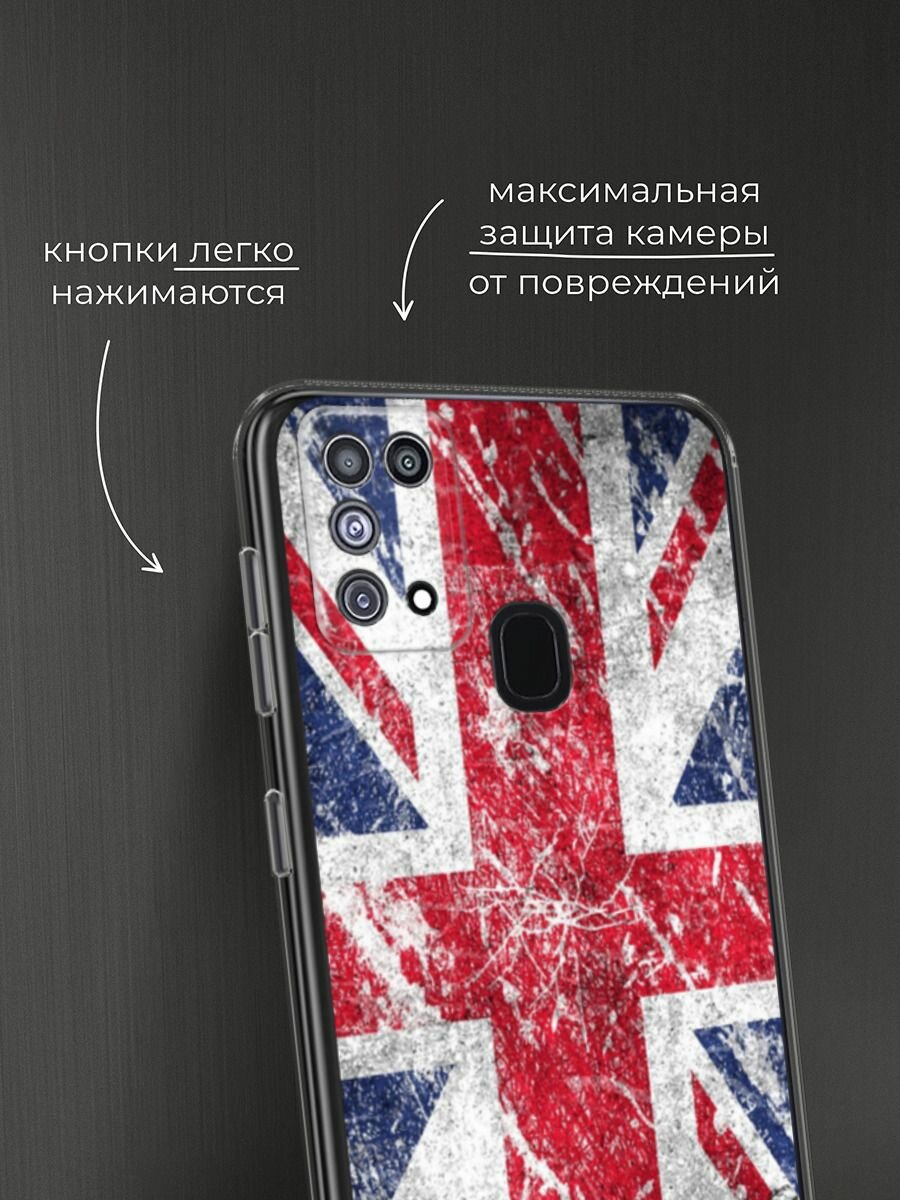 Чехол на Samsung Galaxy M31 / Самсунг Галакси М31 с принтом "Флаг британский" — фото 1