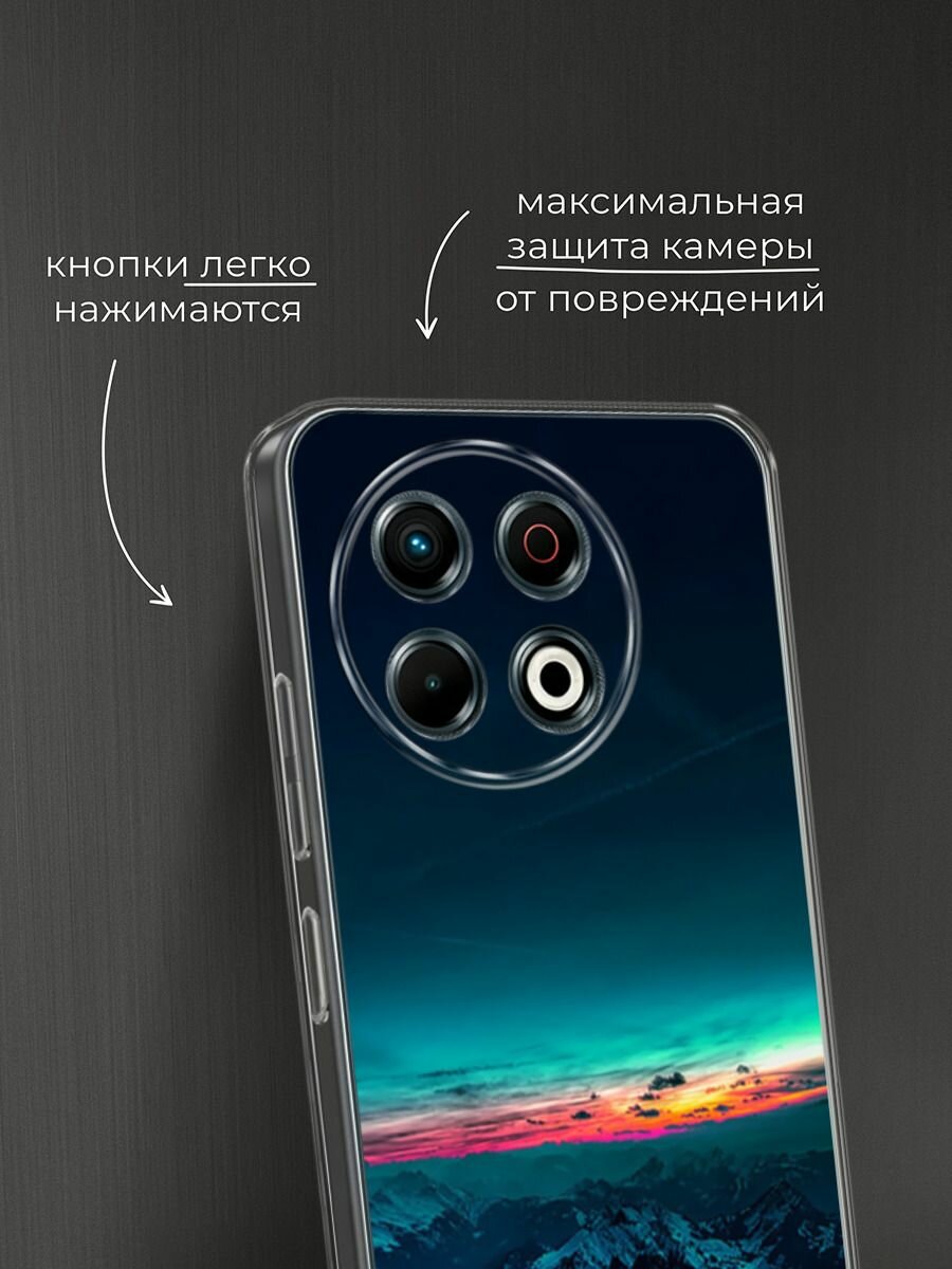 Чехол на Tecno Spark 30 Pro / Текно Спарк 30 Про с принтом "Закат в горах" — фото 1